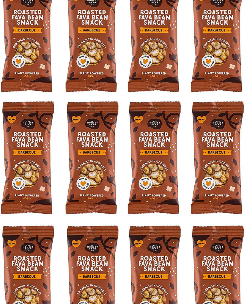 Honest Bean Roast Fava Snack Bbq 40g x 12 | Health Superstore